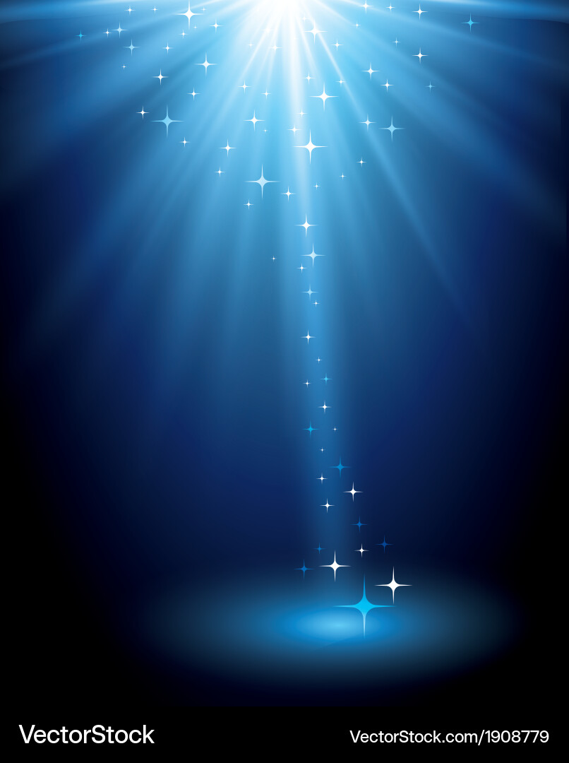 Shimmering Blue Light Magic Background Royalty Free Vector