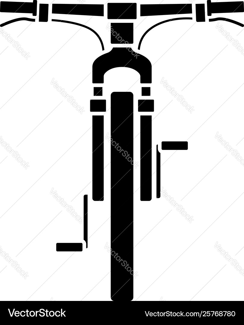 Bike icon front view Royalty Free Vector Image