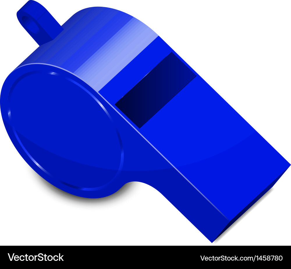 Blue whistle Royalty Free Vector Image - VectorStock