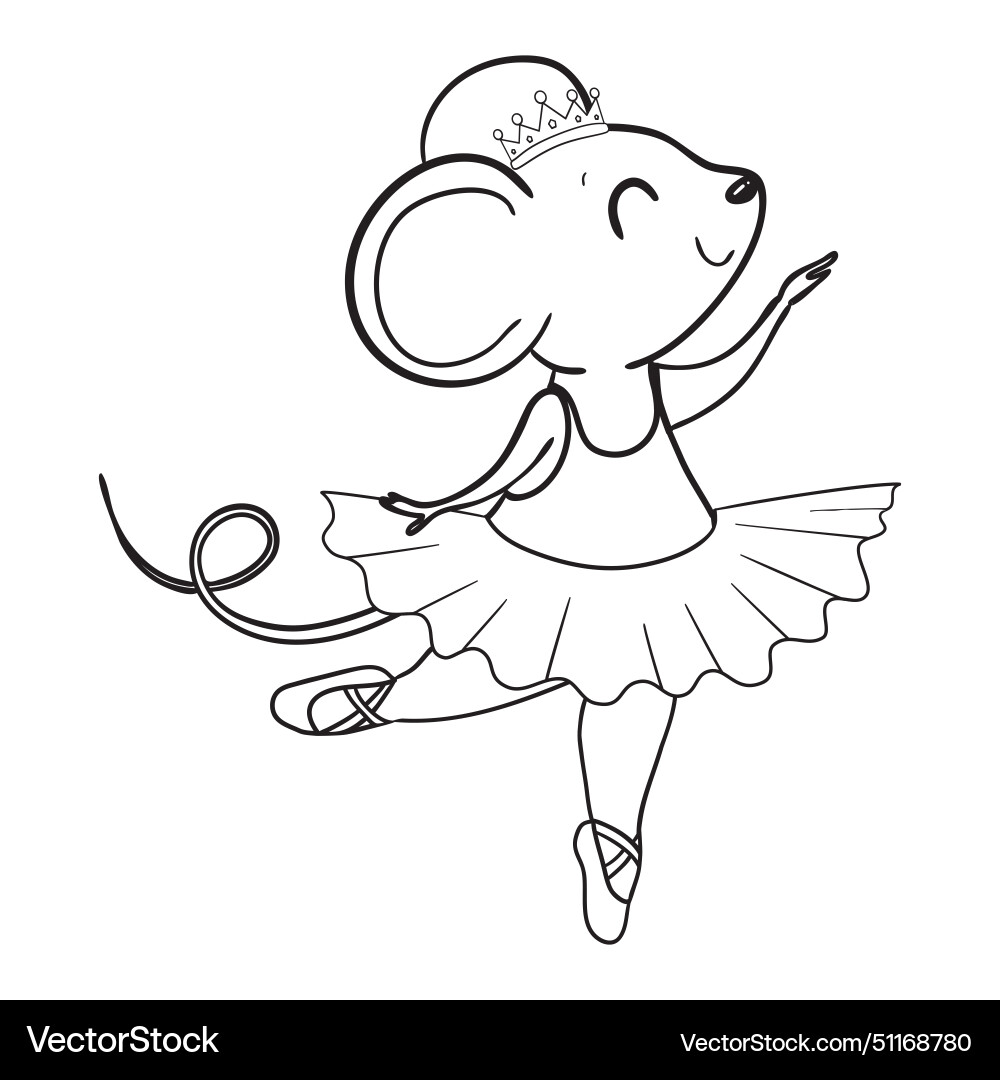 Coloring pages coloring book for kids with mouse Vector Image