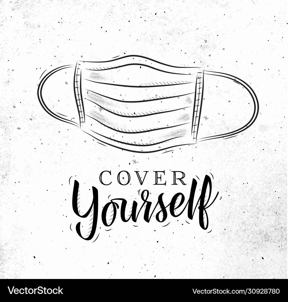 Face mask graphic Royalty Free Vector Image - VectorStock