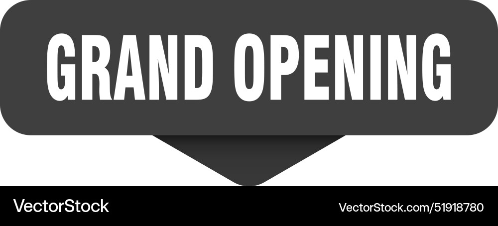 Grand opening sticker sign Royalty Free Vector Image