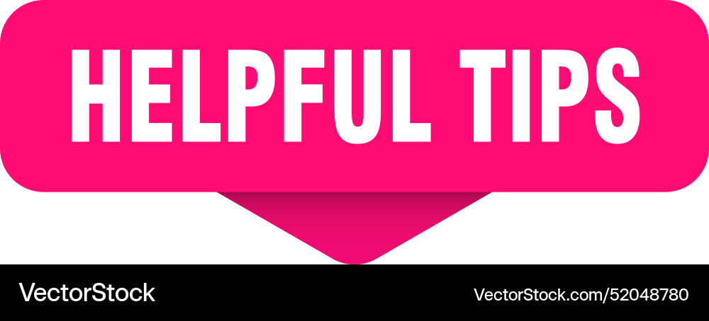 Helpful tips sticker sign Royalty Free Vector Image