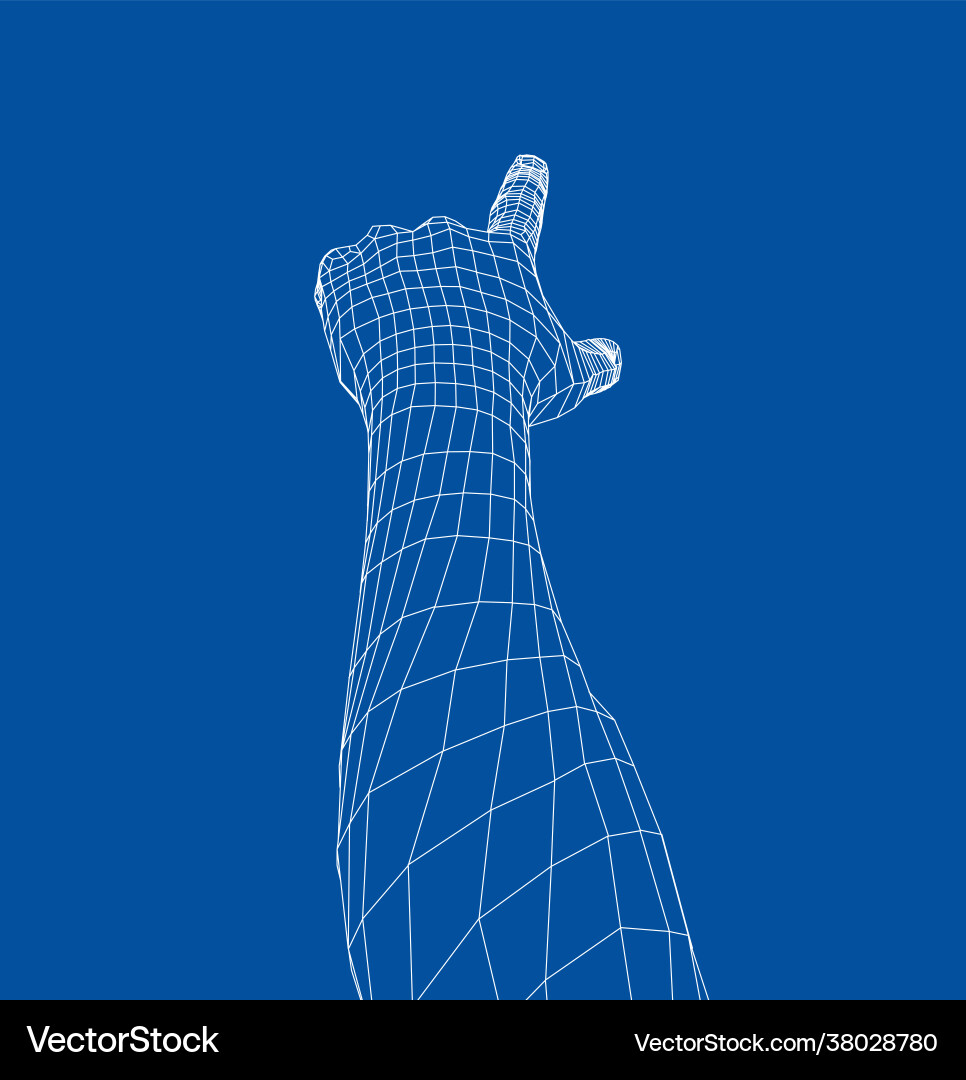 Human hand point with finger Royalty Free Vector Image