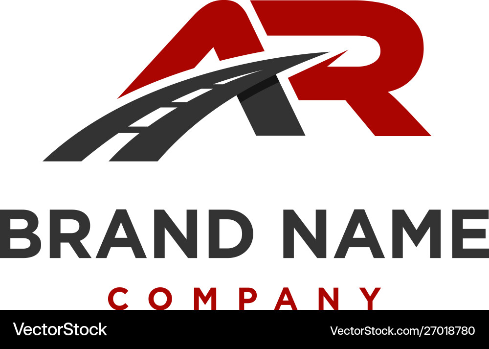 Initial logo ar transportation Royalty Free Vector Image