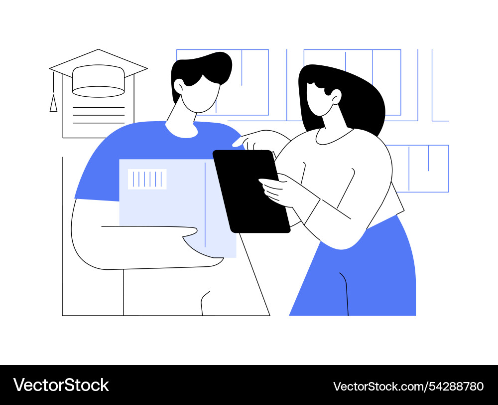Inventory management isolated cartoon Royalty Free Vector