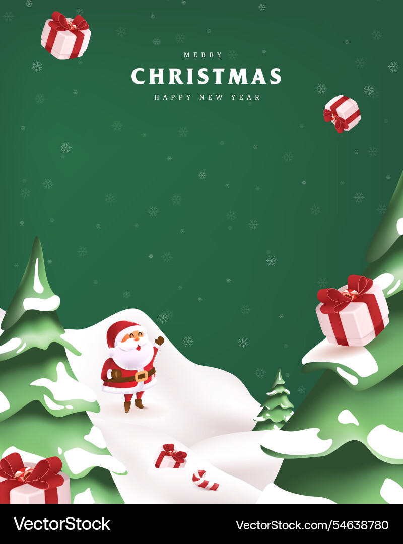 Merry christmas sign banner frame Royalty Free Vector Image