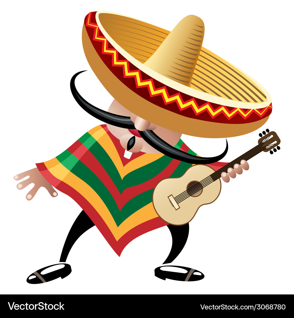 Mexican musician Royalty Free Vector Image - VectorStock