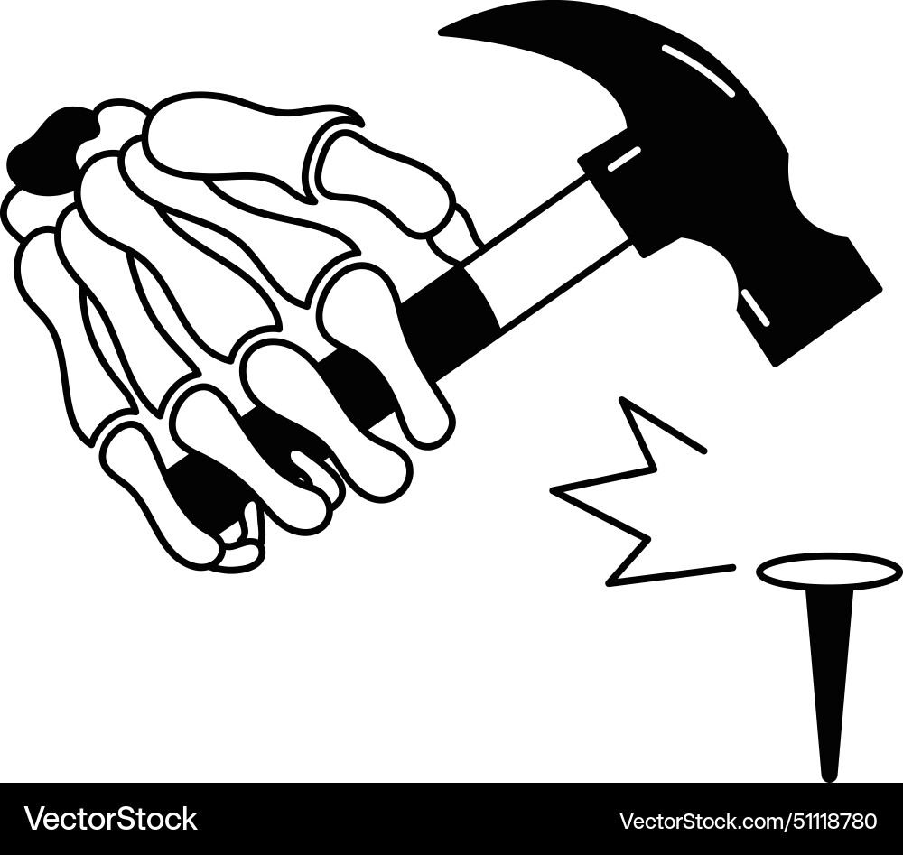 Nail fixing Royalty Free Vector Image - VectorStock