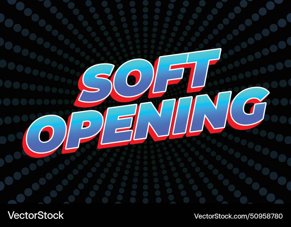 Soft opening text effect in 3d look and eye Vector Image