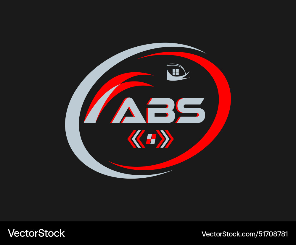 Abs letter logo design simple and modern Vector Image