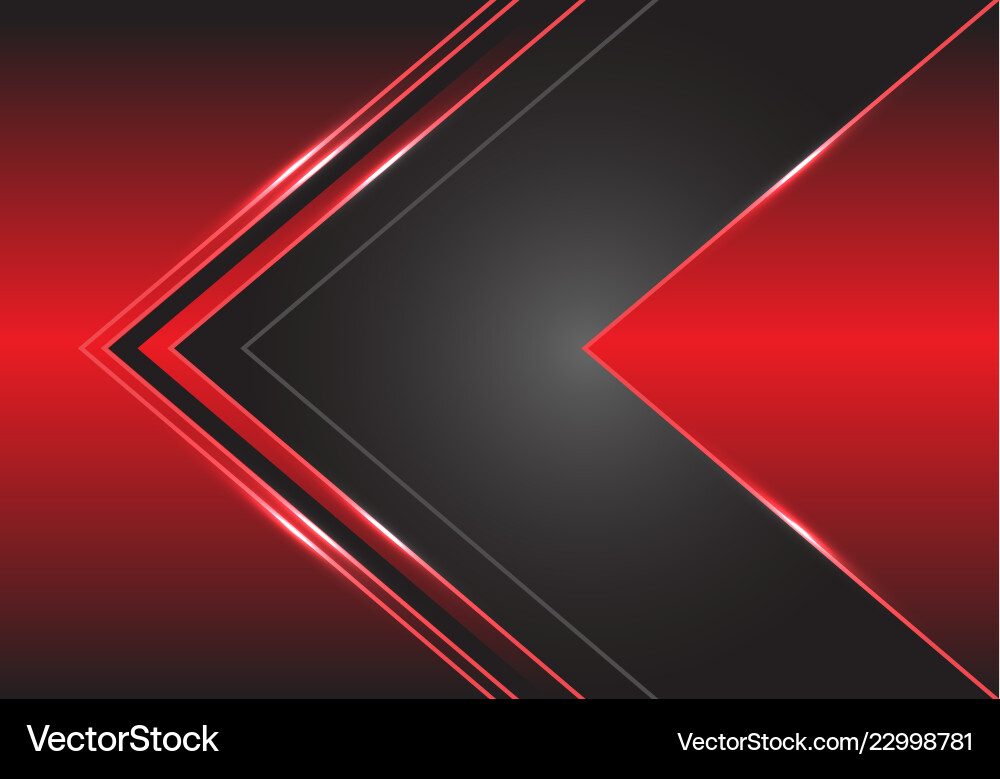 Abstract grey arrow direction on red design Vector Image