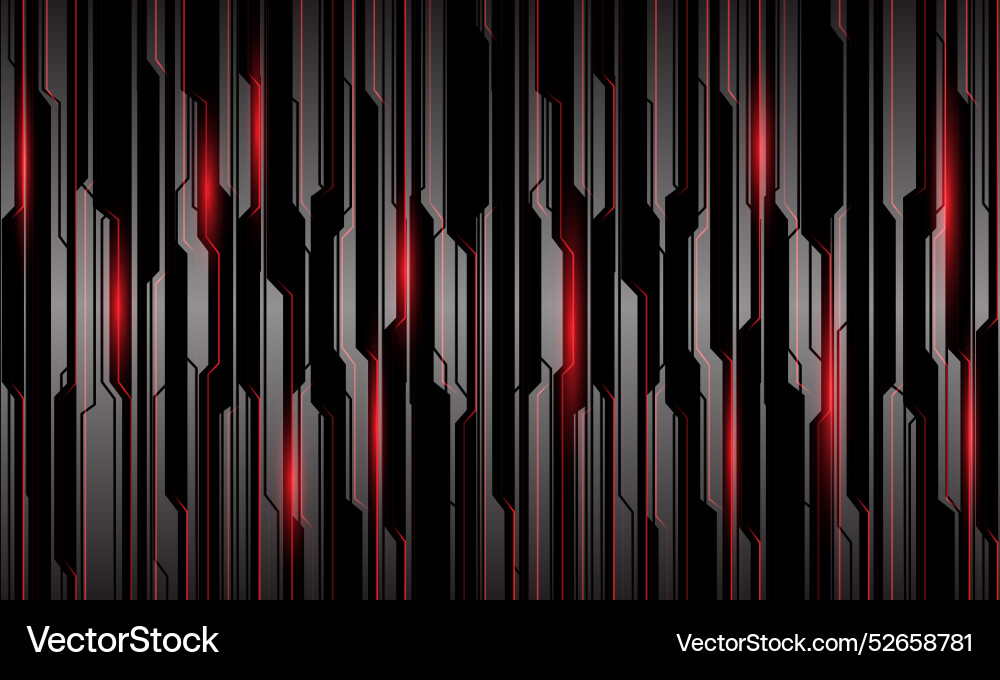 Abstract steel black cyber red light technology Vector Image