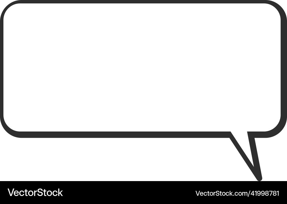 Chat message template rectangular text frame Vector Image