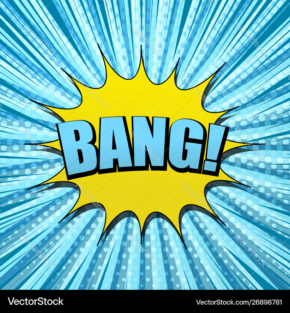 Comic light explosive template Royalty Free Vector Image
