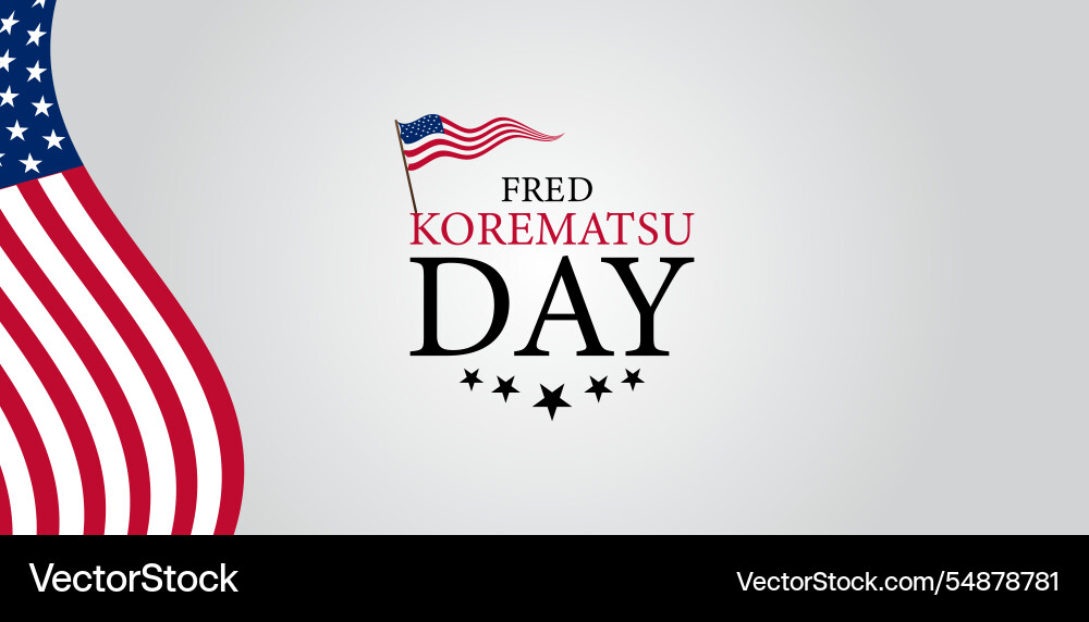 Denken fred korematsu ein Vermächtnis des Mutes Vektorbild