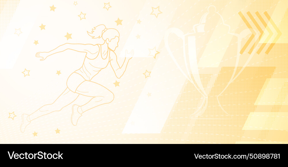 Runner themed background Royalty Free Vector Image