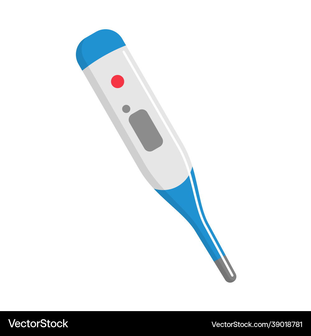 Thermometer cartoon icon digital medical device Vector Image