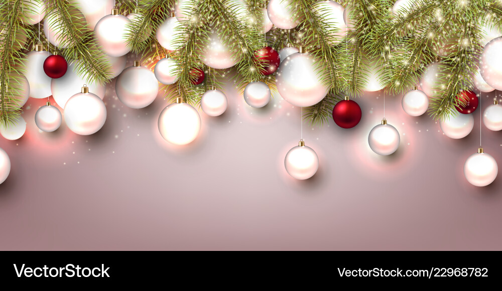 Colorful Christmas Balls Background Royalty Free Vector