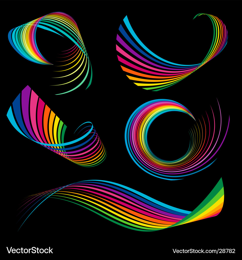 Colorful Ribbon Swirls Royalty Free Vector Image