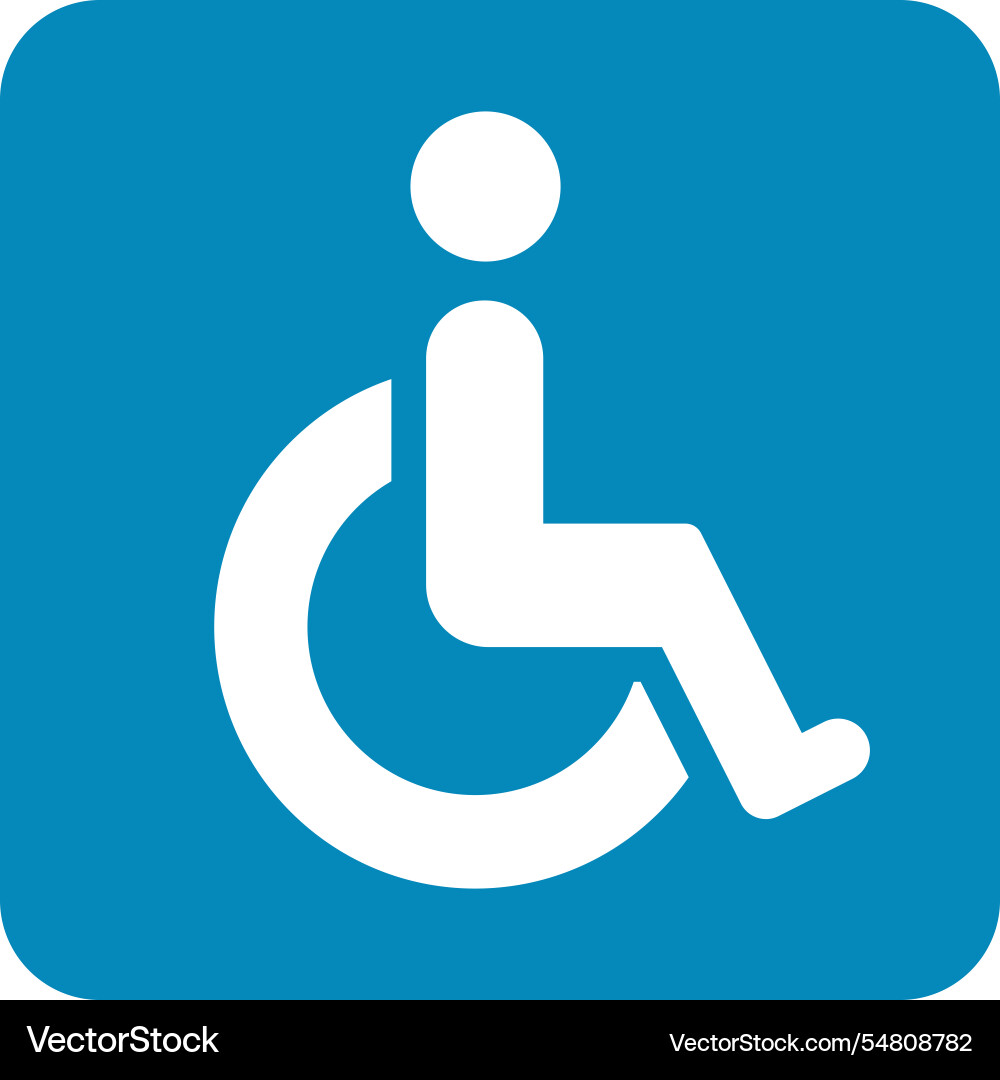 Disabled sign wheelchair symbol - icon Royalty Free Vector