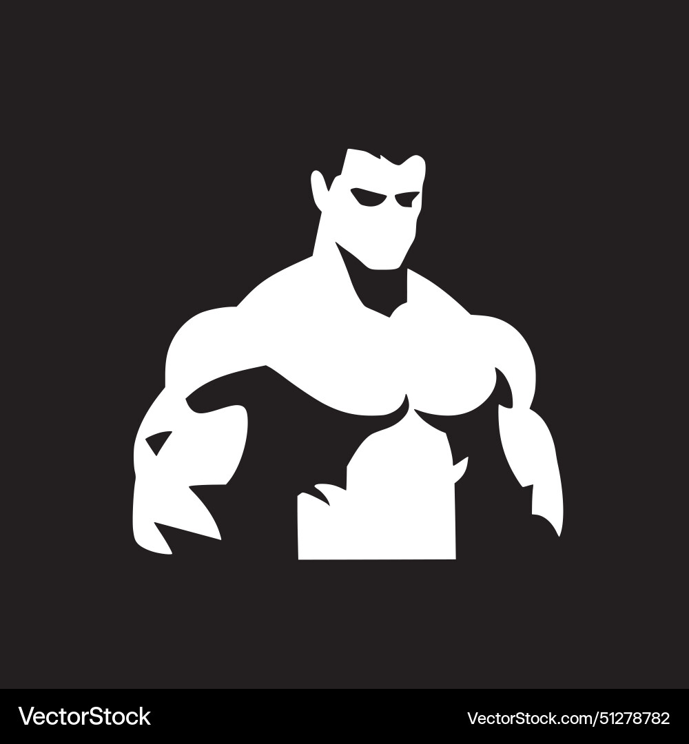 Muscle - minimalist and flat logo Royalty Free Vector Image
