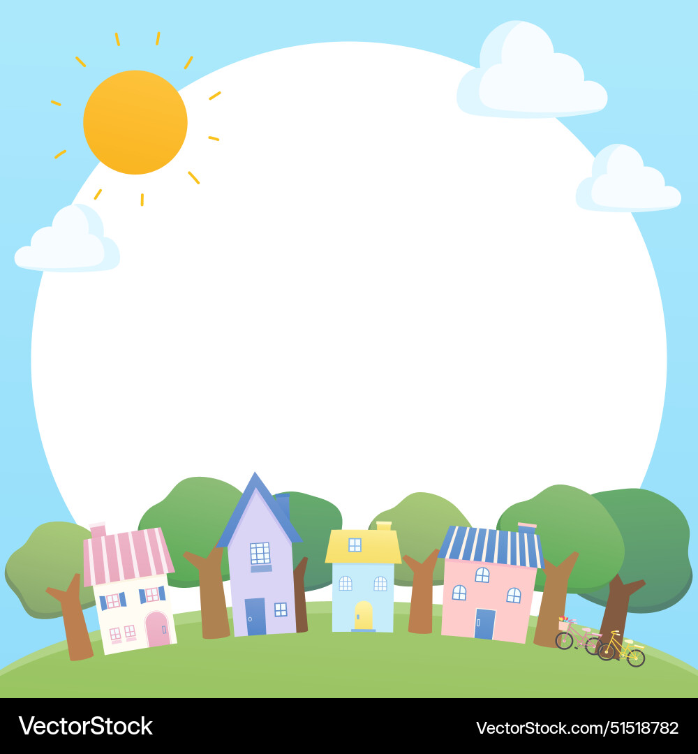 My little hometown frame 1 Royalty Free Vector Image