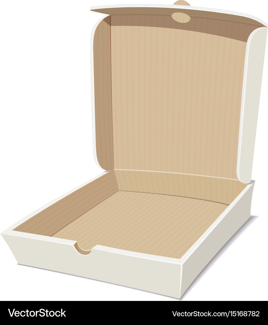 Open box for pizza Royalty Free Vector Image - VectorStock