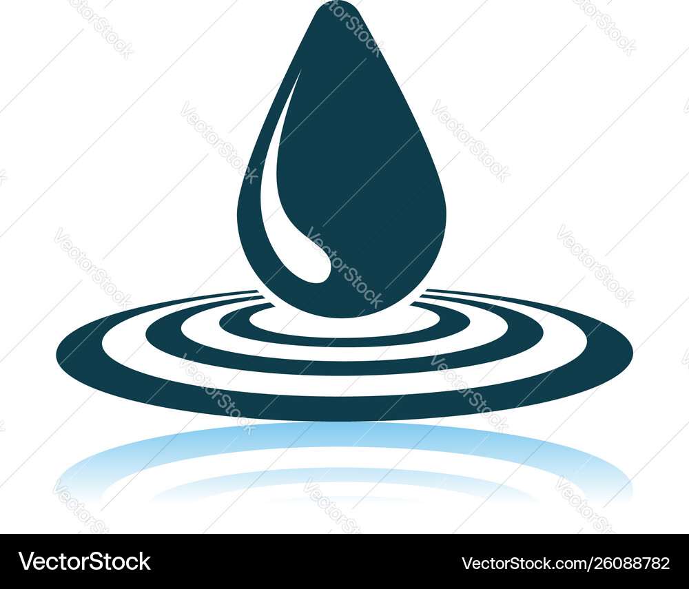 Wassertropfen Icon Lizenzfreies Vektorbild - VectorStock