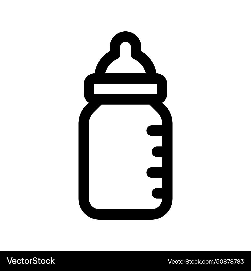 Baby bottle line icon graphics Royalty Free Vector Image