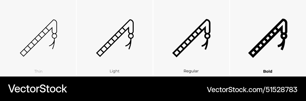 Flail icon thin light regular and bold style Vector Image
