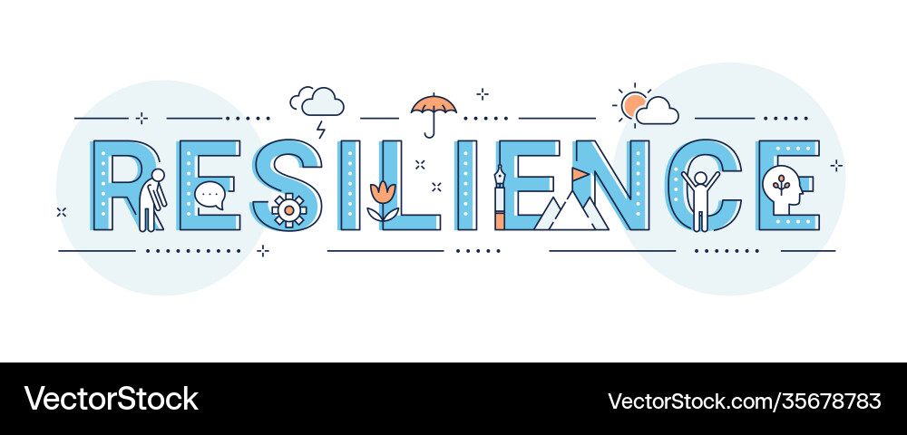 Resilience coping with stress and crisis Vector Image