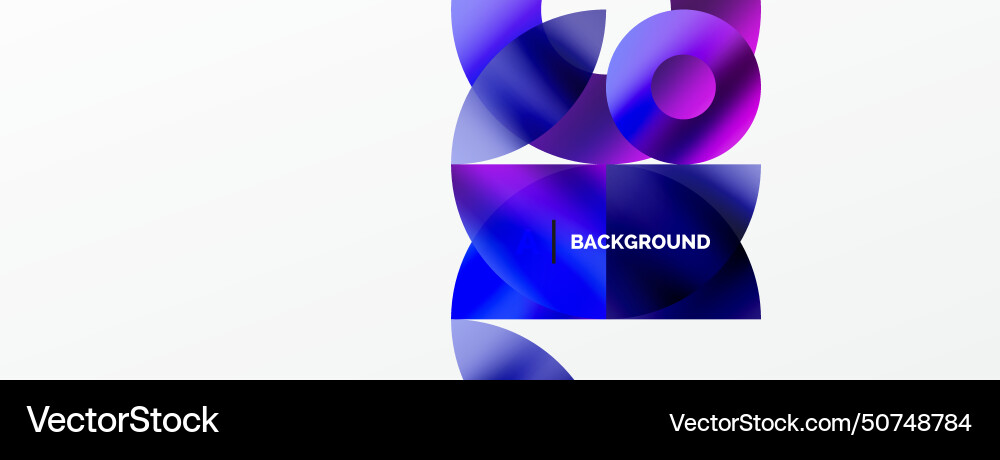 Abstract round geometric shapes with gradients Vector Image