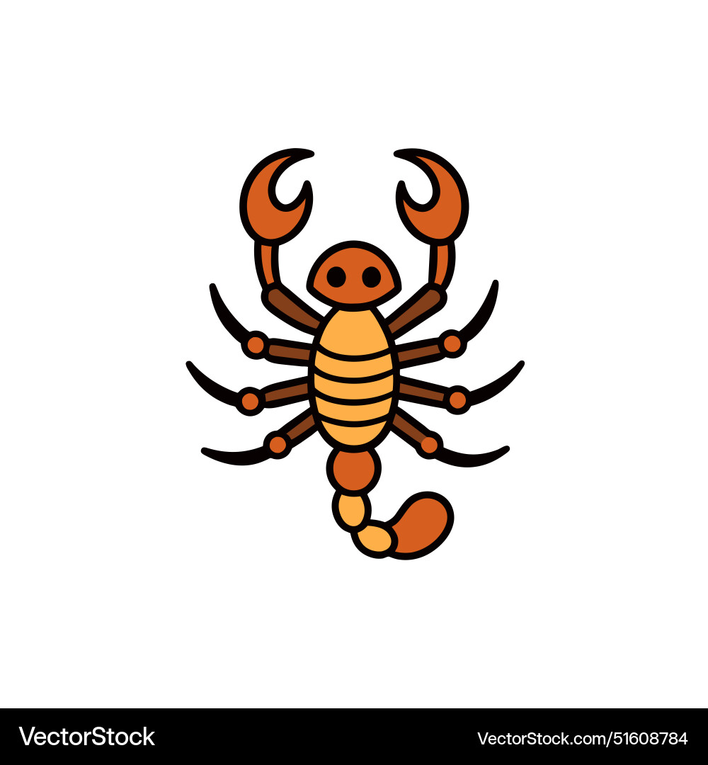 Bark scorpion swims icon Royalty Free Vector Image