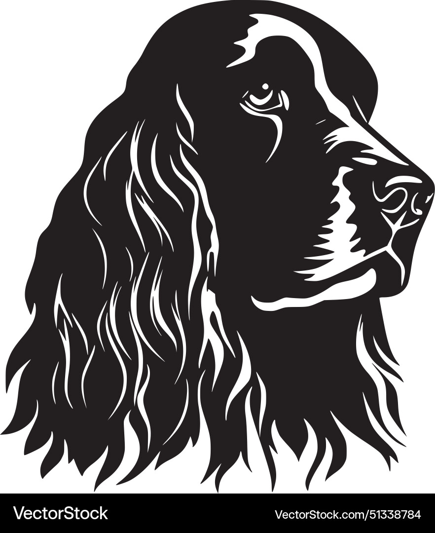 Cocker spaniel - minimalist and flat logo Vector Image