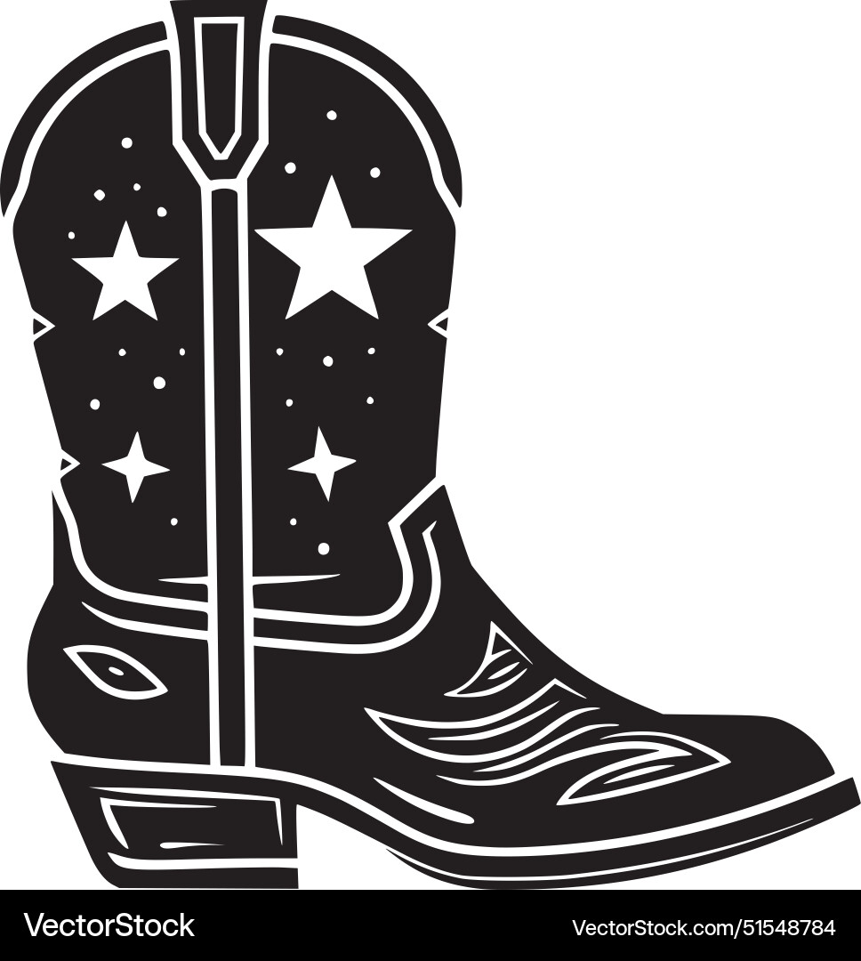 Cowboy boot - high quality logo - ideal for Vector Image