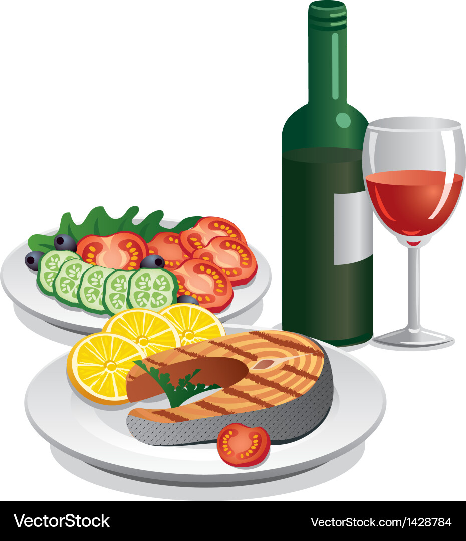 Dinner Royalty Free Vector Image - VectorStock