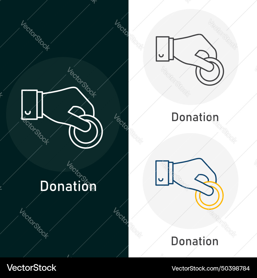 Donation charity fundraising icon design Vector Image