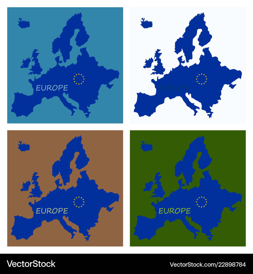 Europe map Royalty Free Vector Image - VectorStock