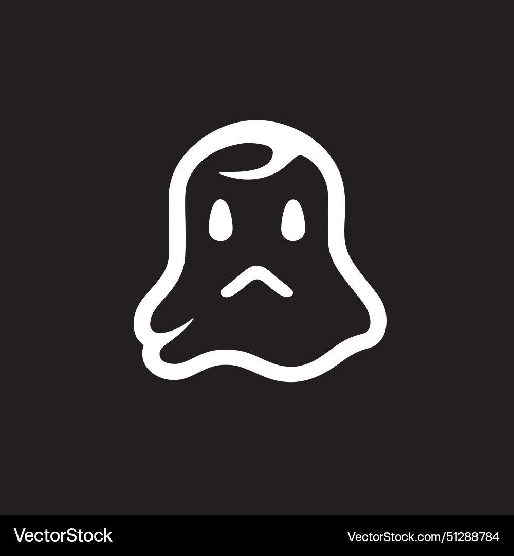 Ghost - black and white Royalty Free Vector Image