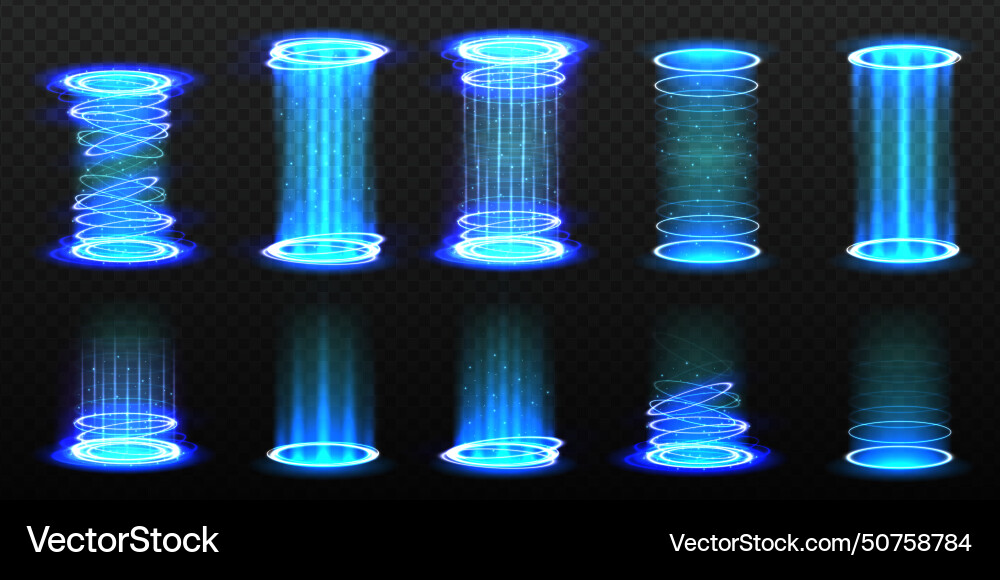 Realistic portal effect Royalty Free Vector Image