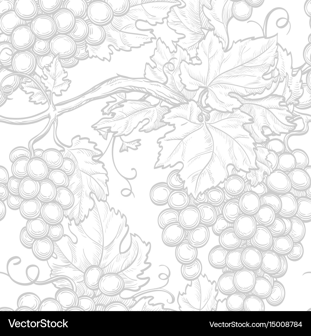 Seamless pattern with grapes Royalty Free Vector Image