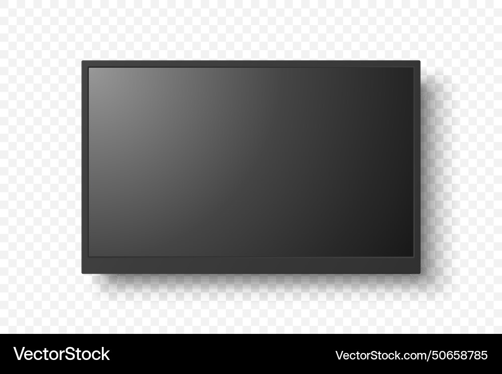 3d realistic modern tv screen minimalistic Vector Image