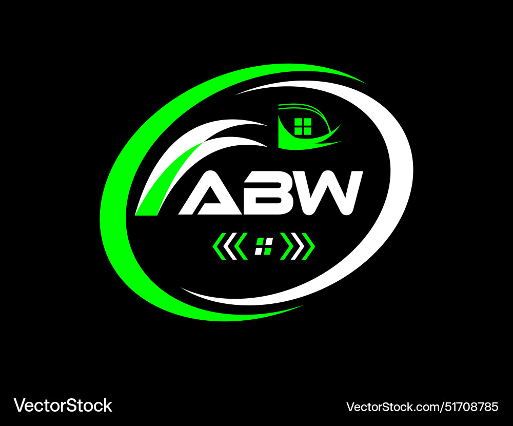 Abw letter logo design simple and modern Vector Image
