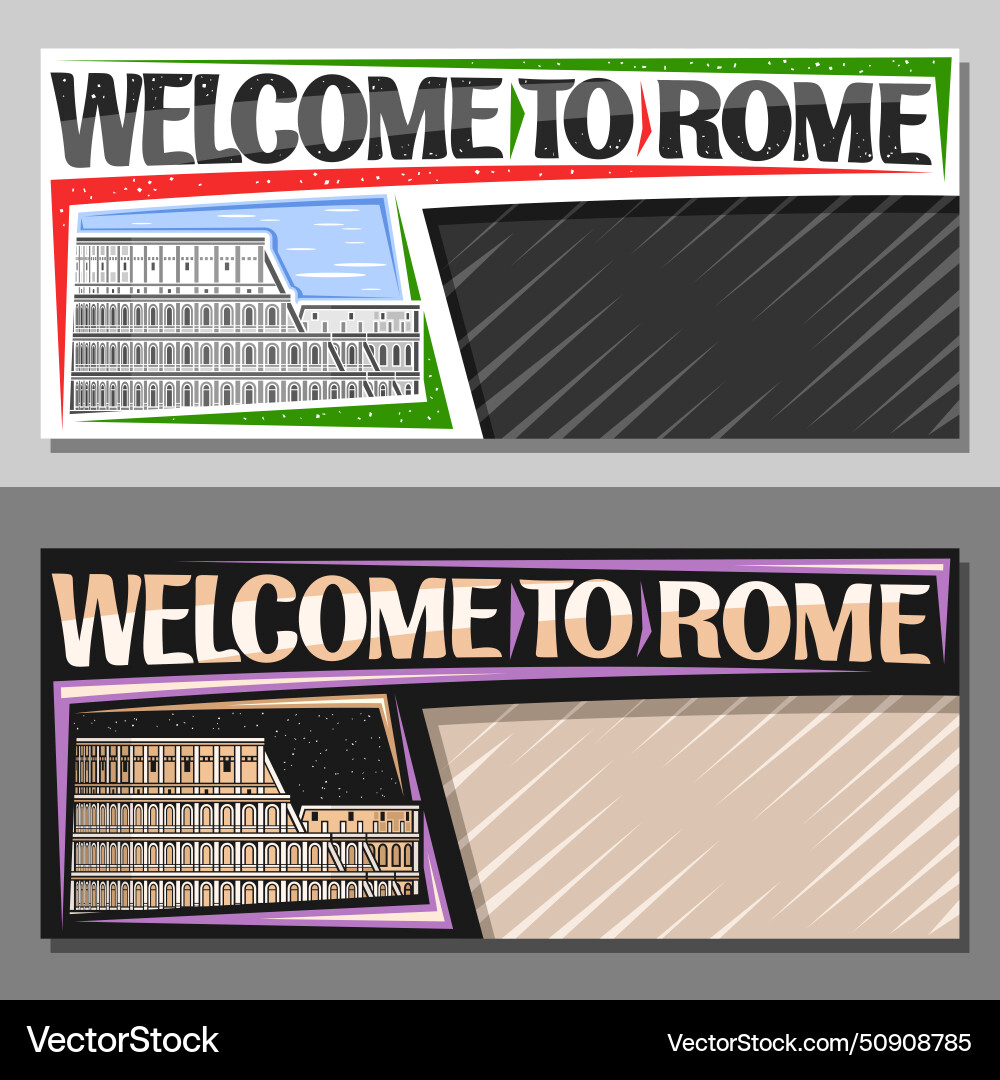 Banner for rome Royalty Free Vector Image - VectorStock