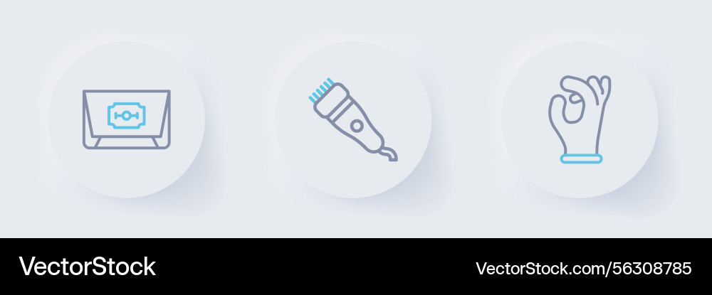 Medical & Grooming Icons Set Royalty Free Vector Image