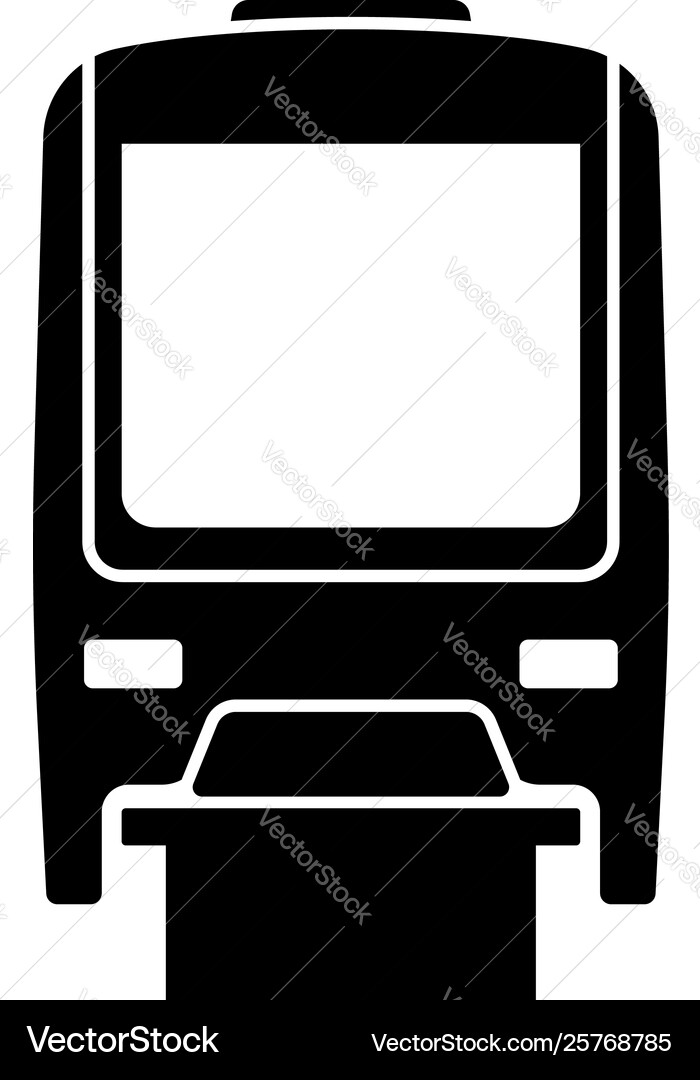 Monorail icon front view Royalty Free Vector Image