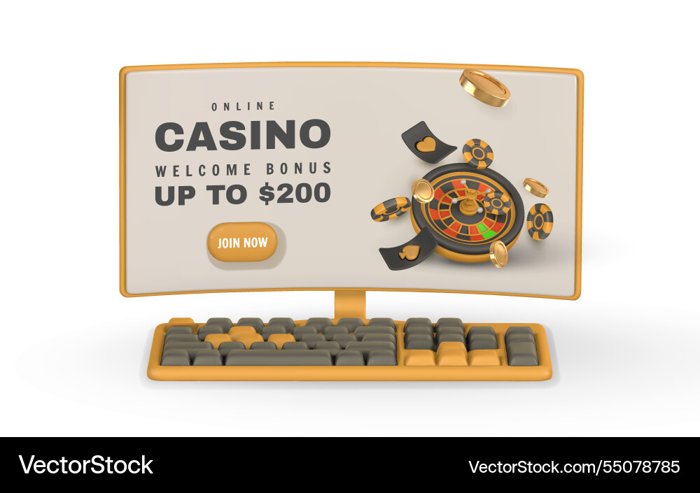 Realistic 3d casino game concept roulette wheel Vector Image