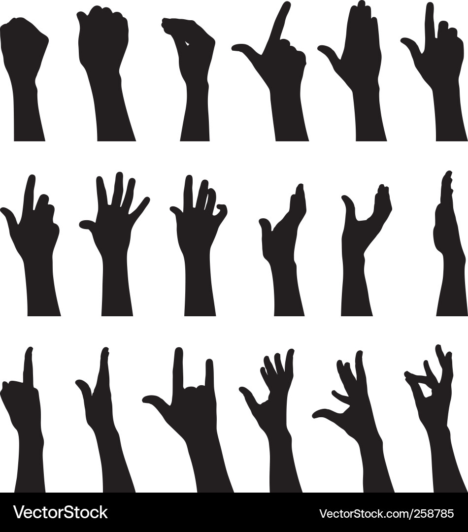 Sign language Royalty Free Vector Image - VectorStock