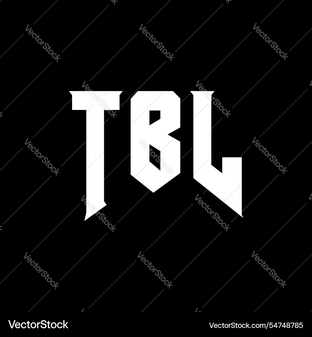 Tbl letter logo design for technology company Vector Image